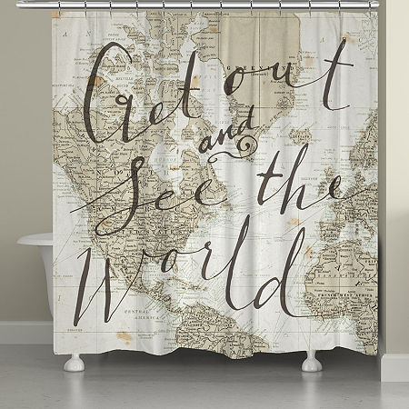 Click here for Laural Home See The World Shower Curtain  One Size... prices