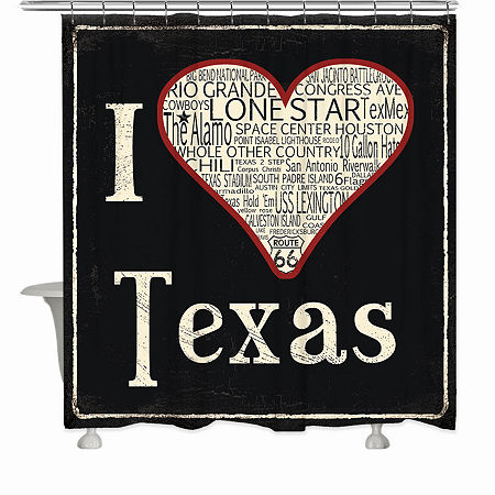 Click here for Laural Home I Love Texas Shower Curtain  One Size... prices