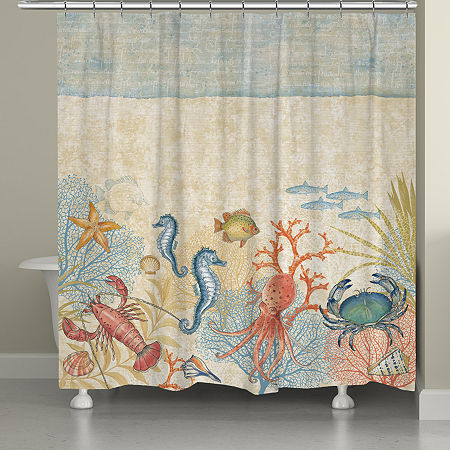 Click here for Laural Home Oceana Shower Curtain  One Size  Blue prices