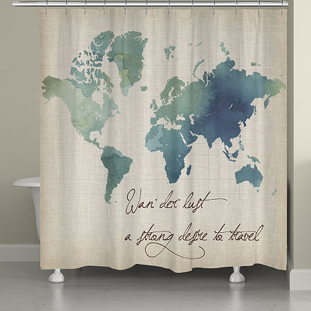Click here for Laural Home Wanderlust Shower Curtain  One Size  B... prices