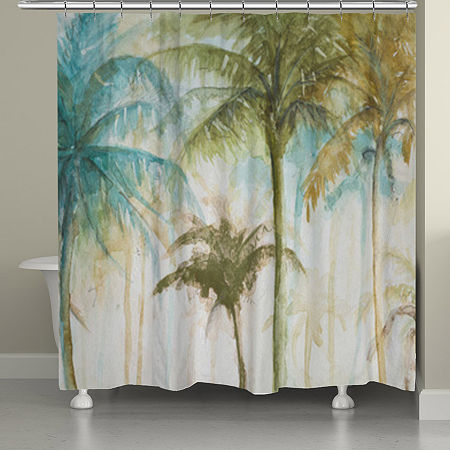 Click here for Laural Home Watercolor Palms Shower Curtain  One S... prices