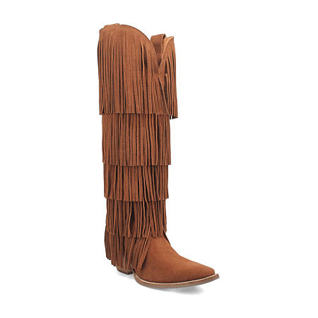Click here for Dingo Womens Wild Child Stacked Heel Cowboy Boots... prices