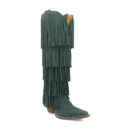 Click here for Dingo Womens Wild Child Stacked Heel Cowboy Boots... prices