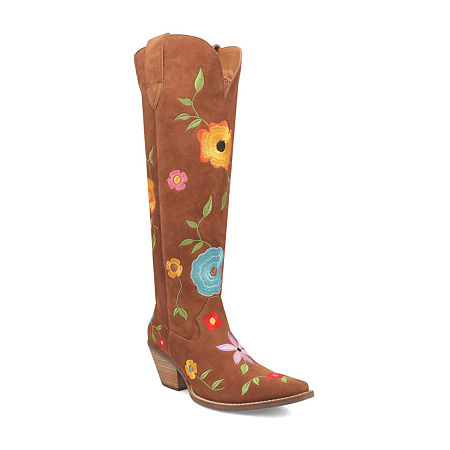 Click here for Dingo Womens Flower Power Stacked Heel Cowboy Boot... prices