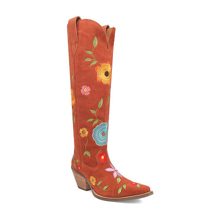 Click here for Dingo Womens Flower Power Stacked Heel Cowboy Boot... prices