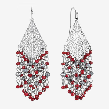 Click here for Mixit Womens Chandelier Earrings  One Size  Red prices