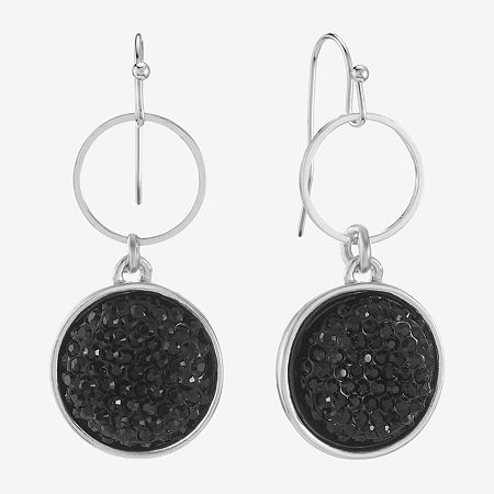 Click here for Mixit Womens Black Round Drop Earrings  One Size... prices