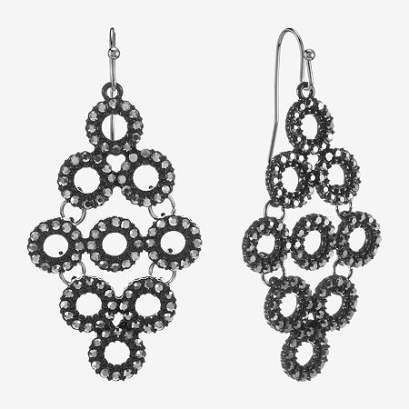 Click here for Mixit Black Womens Black Chandelier Earrings  One... prices