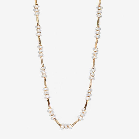 Click here for Monet Jewelry Womens White 17 Inch Collar Necklace... prices