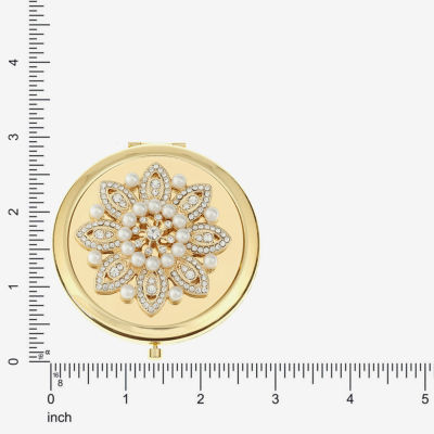 Monet Jewelry Gold Tone Gold Tone Compact Mirror, Color: White - JCPenney