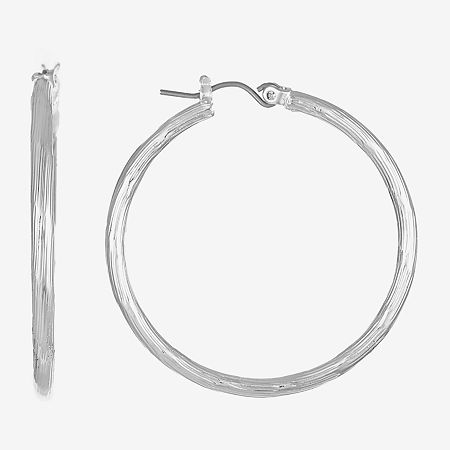 Click here for Liz Claiborne Silver-Tone Textured Hoop Earrings... prices