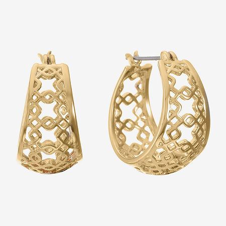 Click here for Liz Claiborne Openwork Hoop Earrings  One Size  Ye... prices