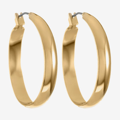 Monet® Gold-Tone Medium Hoop Earrings, Color: Gold - JCPenney