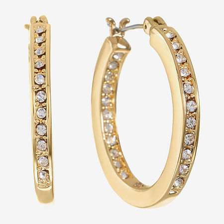 Click here for Monet Crystal Gold-Tone Hoop Earrings  One Size  W... prices