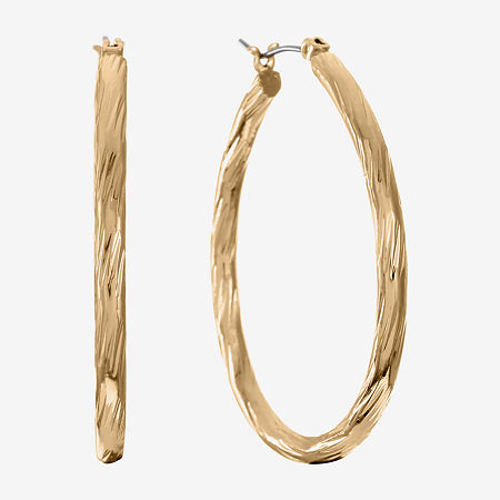 Click here for Monet Gold-Tone Diamond-Cut Hoop Earrings  One Siz... prices