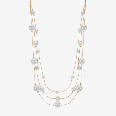 Click here for Monet Jewelry Womens White 18 Inch Illusion Neckla... prices