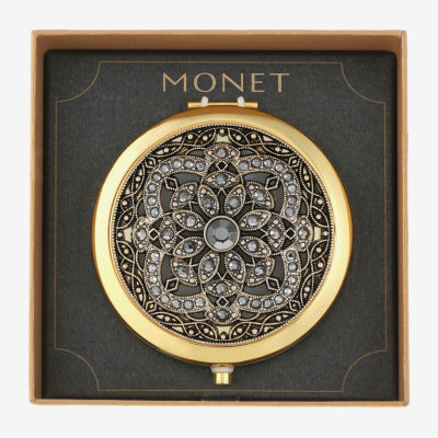 Monet Jewelry Gold Tone Compact Mirror, Color: Gray - JCPenney