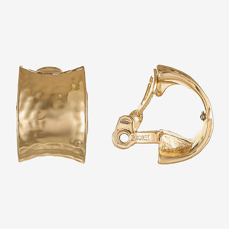 Click here for Monet Gold-Tone J-Hoop Clip-On Earrings  One Size... prices