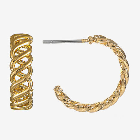 Click here for Monet Gold-Tone Small Helix Hoop Earrings  One Siz... prices