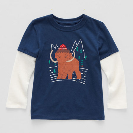 Click here for Okie Dokie Toddler & Little Boys Crew Neck Long Sl... prices