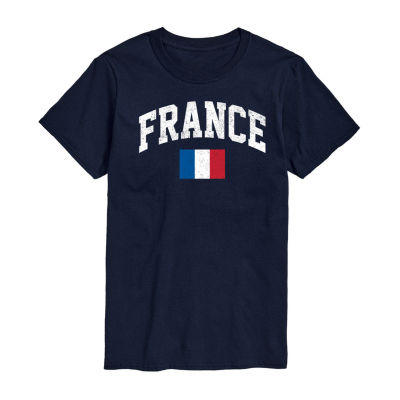 Mens Short Sleeve France Graphic T-Shirt, Color: Navy - JCPenney