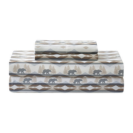 Click here for Bearpaw Herringbone Poly Flannel Sheet Set  One Si... prices
