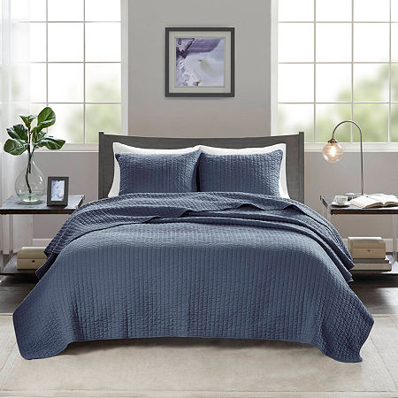Madison Park Keaton Quilted 2-Pc. Quilt Set  Twin/Twin Xl - Navy