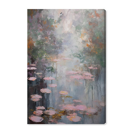 Click here for ART REMEDY Pink Impressionisty Lilypads Giclee Nat... prices