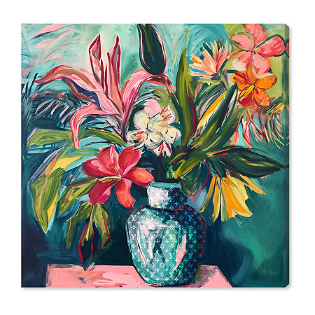 Click here for ART REMEDY Vase Of Tropical Flowers Giclee Floral... prices