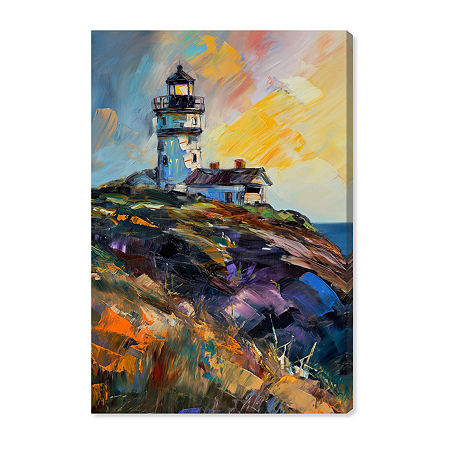 Click here for ART REMEDY Colorful Lighthouse Giclee Nautical And... prices