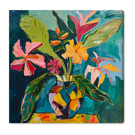 Click here for ART REMEDY Vase Of Bright Tropical Flowers Ii Gicl... prices