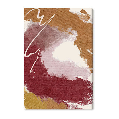 Click here for ART REMEDY Burgundy And Cork Giclee Abstract Canva... prices