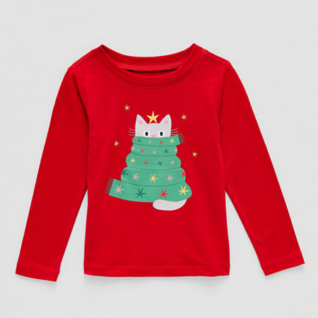 Click here for Okie Dokie Toddler Girls Round Neck Long Sleeve Ad... prices