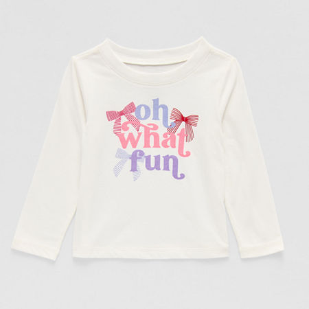 Click here for Okie Dokie Toddler Girls Round Neck Long Sleeve Ad... prices