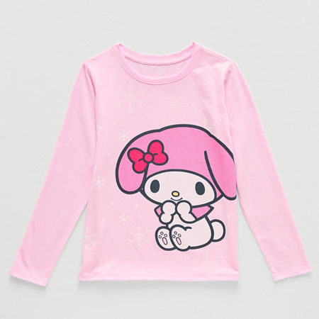 Click here for Little & Big Kid Girls Round Neck Long Sleeve Regu... prices