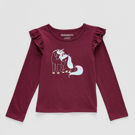 Click here for Thereabouts Little Girls Round Neck Long Sleeve Re... prices
