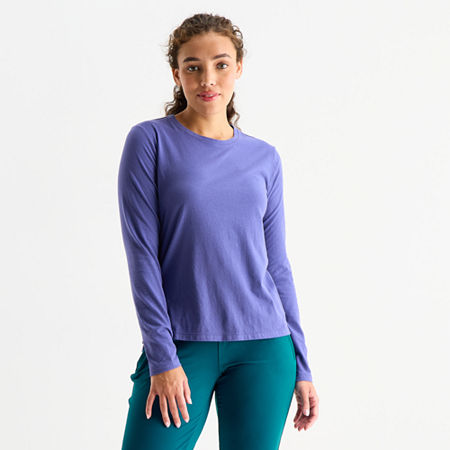 Click here for Xersion Womens Cotton Crew Neck Long Sleeve T-Shir... prices