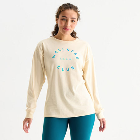 Click here for Xersion Womens Round Neck Long Sleeve Graphic Acti... prices