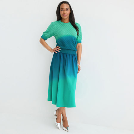 Click here for Liz Claiborne Womens Mid Rise Midi Plus A-Line Ski... prices