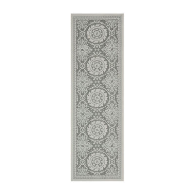 Safavieh Courtyard Collection Roza Geometric Indoor/Outdoor Runner Rug ...