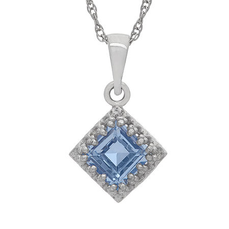 Click here for Womens Lab Created Blue Aquamarine Sterling Silver... prices