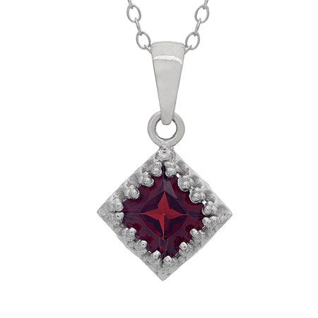 Click here for Womens Genuine Red Garnet Sterling Silver 18 Inch... prices