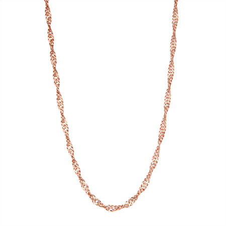 Click here for Unisex Adult 14K Rose Gold Over Silver 16 Inch Sin... prices