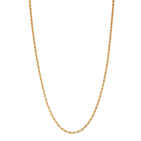 Click here for 14K Gold Over Silver Solid Box Chain Necklace  One... prices