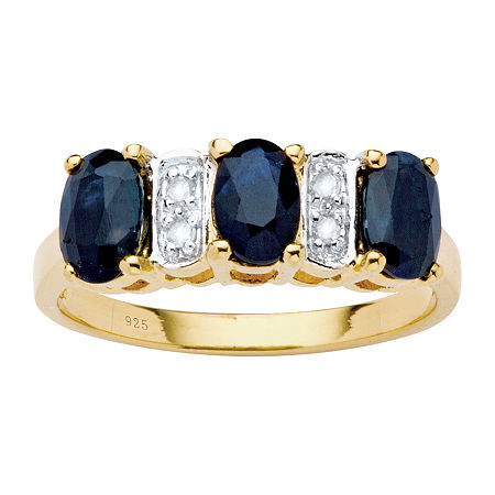 Click here for Womens Diamond Accent Genuine Blue Sapphire 18K Go... prices