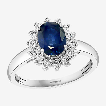 Click here for Effy Womens 1/10 CT. T.W. Diamond & Genuine Blue S... prices