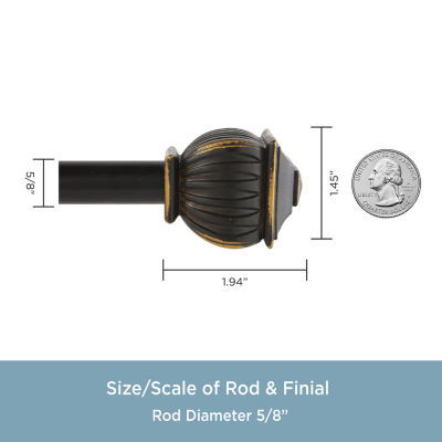 Kenney Benji Square 5/8 IN Adjustable Curtain Rod - JCPenney