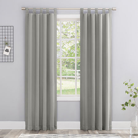 Preston Energy Saving Blackout Tab Top Curtain Panel - Silver gray