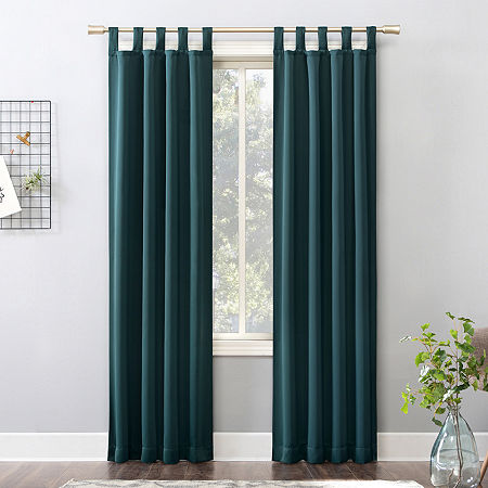 Preston Energy Saving Blackout Tab Top Curtain Panel - Teal