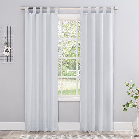 Preston Energy Saving Blackout Tab Top Curtain Panel - Oyster White